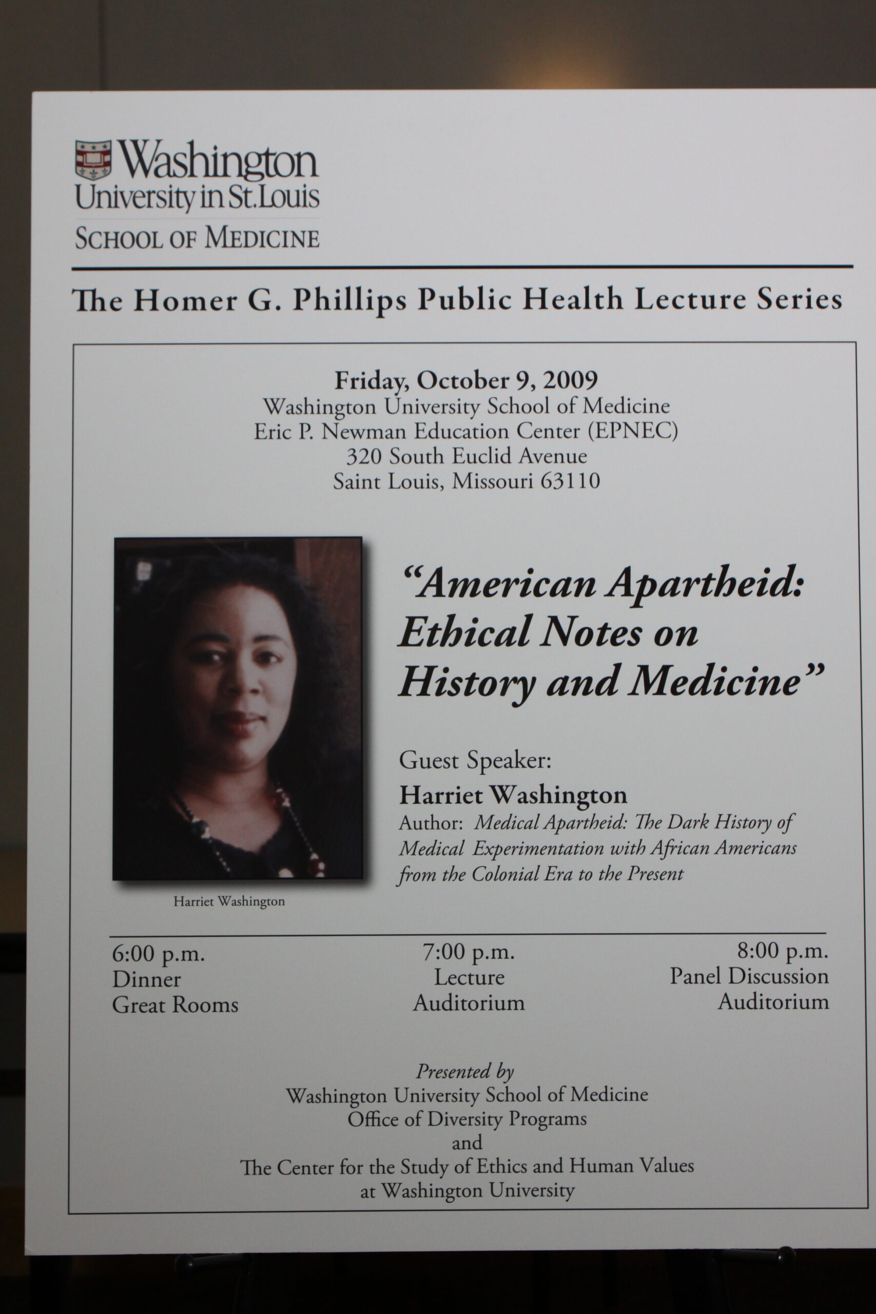 2009 “American Apartheid: Ethical Notes on History and Medicine” - MD ...